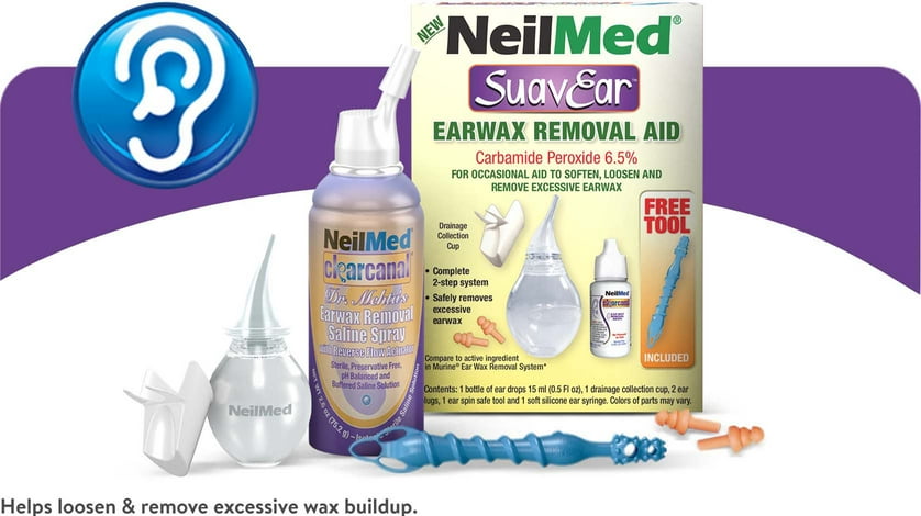 An assortment of NeilMed ear care products.