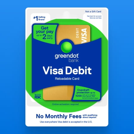 Green Dot Prepaid Visa Card - Walmart.com