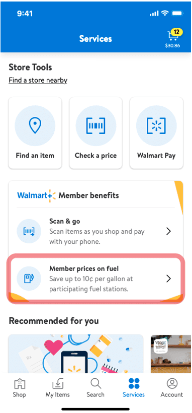 Member prices on fuel | Walmart+ membership | Walmart Plus