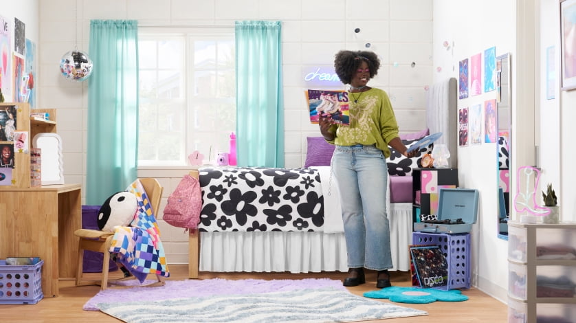 Eclectic icon dorm room