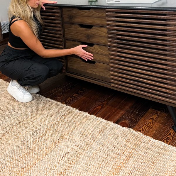 vidaXL Sideboard Buffet Console Cabinet for Kitchen HAMAR Solid Wood ...