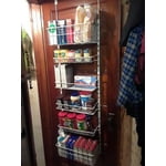 Mainstays Over the Door Rack Organizer with 6 Tier Adjustable Shelves ...