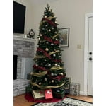 Puleo International 7.5 ft. Tall Pre-Lit Slim Fraser Fir Artificial ...