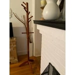 Costway Wooden Coat Rack Stand Hall Tree Entryway Organizer 2 Heights w ...