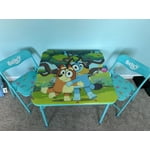 Bluey Kids' 3-Piece Table and Chairs Set, Blue - Walmart.com