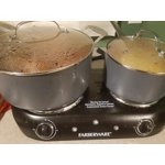Farberware 1800W Double Burner Electric Cooktop, Small Countertop Stove ...