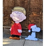 Peanuts Charlie Brown & Snoopy LED Lighted Outdoor Xmas Decor with The ...