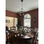 Hampton Bay Lainey 4-Light Bronze Chandelier Light Fixture with Clear ...
