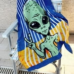 Mainstays Cotton Blend Multi-color Alien Beach Towel, 28" x 60 ...