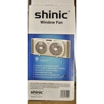"Shinic 9"" Dual Twin Window Fan, 3-Speed, with Bug Screen, Adjustable ...