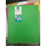 Pen + Gear Wide Ruled Poly 1-Subject Notebook with Inside Pockets, 9" x ...