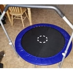 TruJump 48-Inch Mini Trampoline with Handrail for Exercise, Portable ...