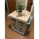 Ktaxon Portable Wooden Kitchen Cart with Drop Leaf Dining Table ...