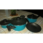 Mainstays 7 Piece Non Stick Aluminium, Pots and Pans Cookware Set ...