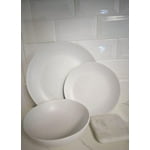 Gibson Home Bethel 12-Piece Matte White Stoneware Dinnerware Set ...