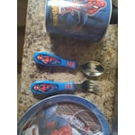 Zak Designs Spider-Man 5pcs Kids Dinnerware Set - Melamine Plate, Bowl ...