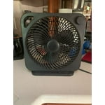 Mainstays Compact 9 Inch Box Fan with 3 Speeds Black, Portable Desktop ...