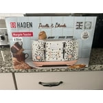 HADEN Retro Margate Poodle & Blonde 4-Slice Wide Slot Toaster, Spotted ...