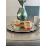 Wanda June Home Vintage Stripe Orange Stoneware Butter Dish, Sugar ...