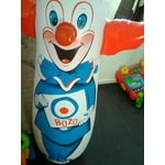 "Warm Fuzzy Toys - 46"" Bozo The Clown Inflatable 3-D Bop Bag, Punch ...