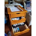 Adeptus Wooden Office Cabinet, 6-Drawer Roll Cart, Solid Medium Pine ...