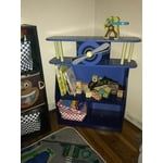 KidKraft Wooden Airplane Bookcase, 3 Shelves, Blue, Kids' Furniture ...