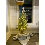 Vickerman 48" Frosted Sable Pine Artificial Christmas Tree, Clear Dura ...