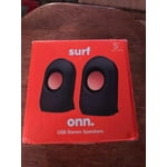 onn Stereo Speaker with Volume Controls, 3.6 ft 3.5mm Aux with USB ...