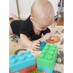 Infantino Soft Sensory Baby Building Blocks 12-Piece Multicolor for 6 ...