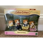 Calico Critters Maple Cat Family, Set of 4 Collectible Doll Figures ...