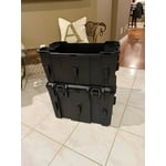 Hyper Tough Hyper Stack Interlocking Storage Crate, Black, Stackable ...