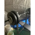 BalanceFrom Fitness 100 lbs Barbell Vinyl Standard Weight Set with ...