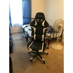 Goplus Ergonomic Massage Gaming Chair with Headrest & Dual Lumbar ...