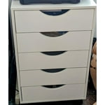 Simply Tidy's White Modular Mobile Chest- Rolling Cabinet with Drawers ...