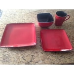 Free Shipping! Better Homes & Gardens Rave Square 16-Piece Dinnerware ...