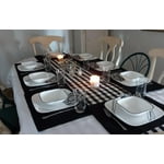 Corelle Stoneware Dinnerware Set, Simple Sketch Design, 16-Piece with ...