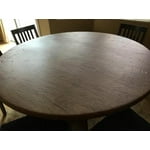 "Round Wood Grain Elastic Table Cover, High Quality Vinyl with Fleece ...