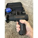 Brookstone Cordless Hot and Cold Percussion Deep Tissue Massager Gun, 6 Intensity Levels ...