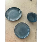 Sango Frill Reactive Stoneware Dinnerware Set, 12-Piece, Blue - Walmart.com