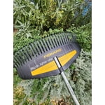 "Fiskars 24"" Aluminum Leaf Rake with Cushioned Grip for Garden ...