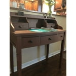 SAFAVIEH Landon Teal Writing Desk, 5-Drawer, Chic Pine Wood - Walmart.com