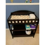 Delta Children Wilmington Changing Table with Pad, Espresso Cherry ...