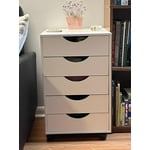 Simply Tidy's White Modular Mobile Chest- Rolling Cabinet with Drawers ...