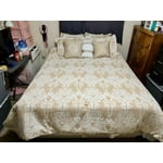 Nanshing Devi 9 Piece Scroll Transitional Comforter Set, Queen, Gold ...