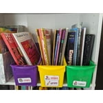 Storex Large Book/Magazine Bin, Plastic, Assorted Colors, Set of 5 ...