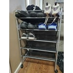 Mainstays 5 Tier, 30 Pair, Metal Mesh Shoe Rack - Walmart.com