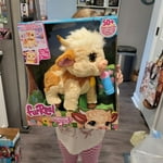 furReal Maggie the Feed & Follow Cow, 11 Inch Interactive Plush Cow ...