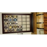 30-Piece Cherry Wood Watch Case, Wall Stand, Holds Watches up to 65mm ...