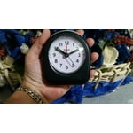 SHARP Quartz Analog Alarm Clock, Black, Battery Operated, Compact ...