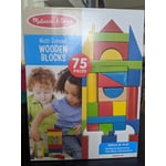 Melissa & Doug 75 Multi-Colored Wooden Blocks - Walmart.com